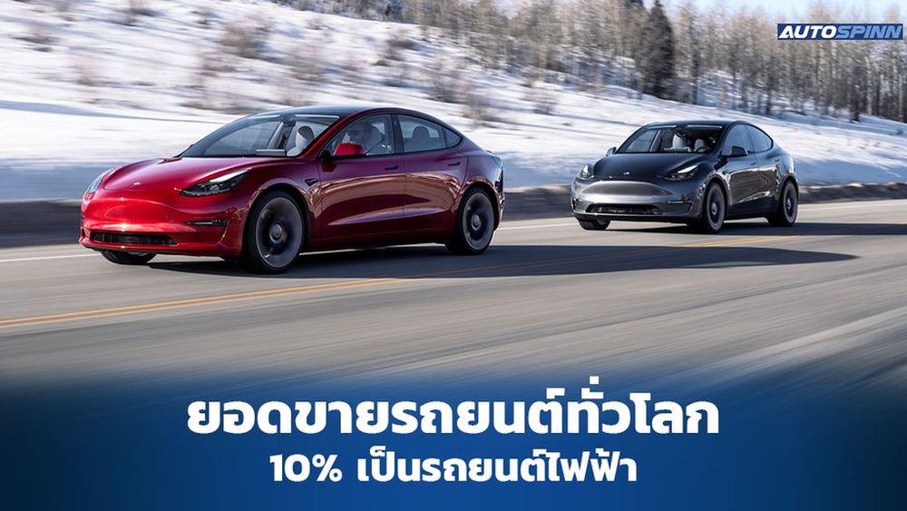 ยอดขายรถยนต์ไฟฟ้า เพิ่มเป็น 10% จากยอดขายรถยนต์ทั้งโลก - EV Trends