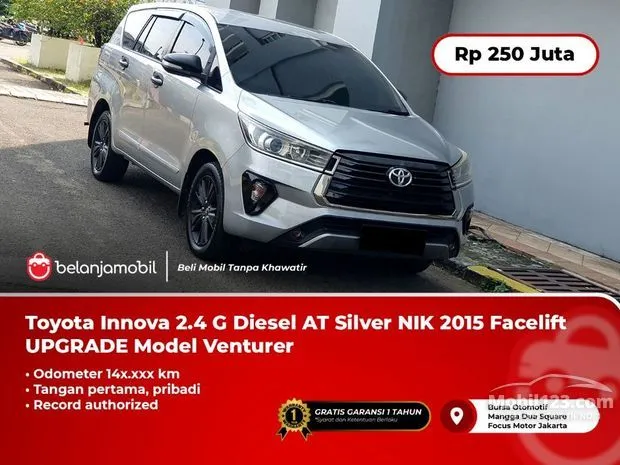Jual Toyota Kijang Innova Diesel 2015 Bekas di Indonesia Harga Kredit ...