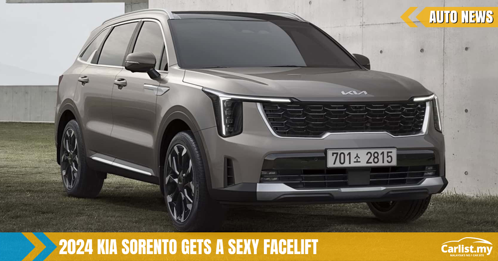 Kia Sorento gets a facelift for 2024 with a sexier front end - Auto ...