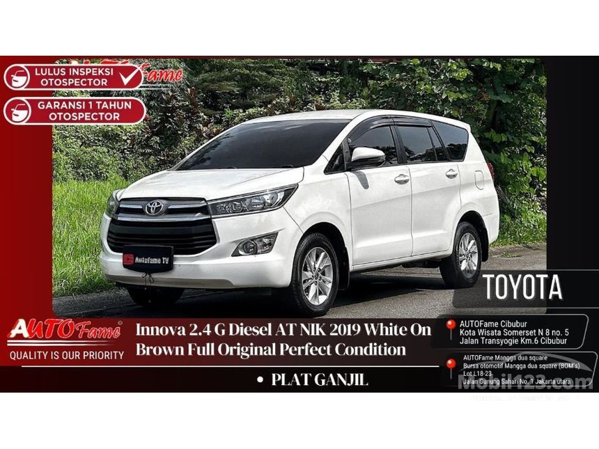 Jual Mobil Toyota Kijang Innova 2019 G 2.4 di DKI Jakarta Automatic MPV ...