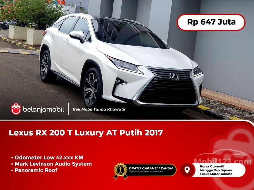 Jual Mobil Lexus RX 200t 2017 Luxury 2.0 di Jawa Barat Automatic SUV ...