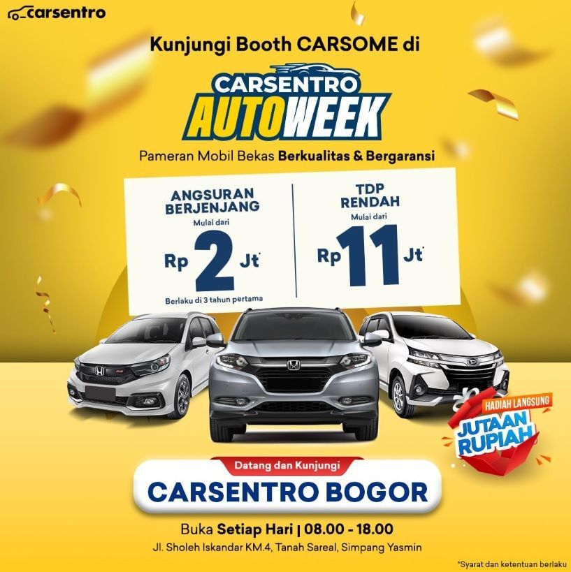 Promo Menarik di Carsentro Auto Week, Dapatkan Mobil Bekas Sesuai Bujet ...