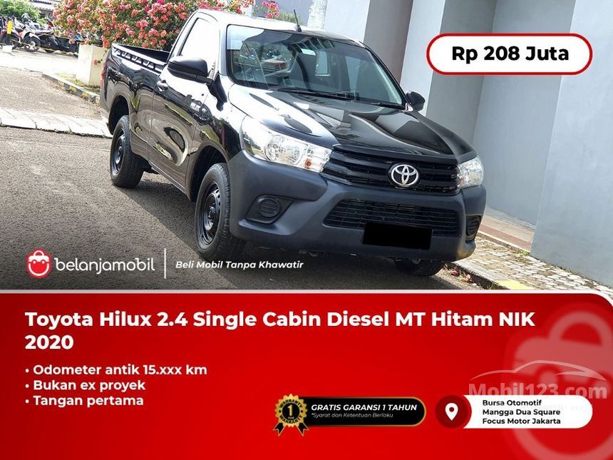 Jual Mobil Toyota Hilux 2020 Single Cab (Diesel) 2.4 di DKI Jakarta Manual Pickup Hitam Rp 208. ...