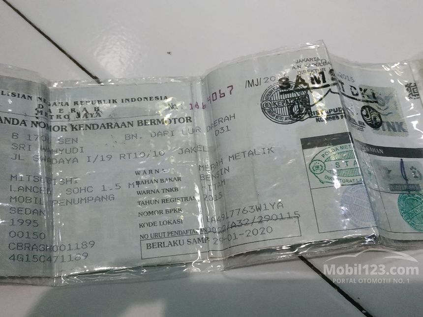 Jual Mobil Mitsubishi Lancer 1995 1.6 di Jawa Barat Manual Sedan Merah ...